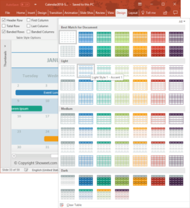 2018 Calendar PowerPoint Templates - Showeet