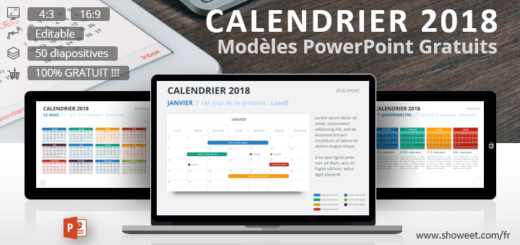 Calendrier 2018 pour PowerPoint (Français) - Showeet