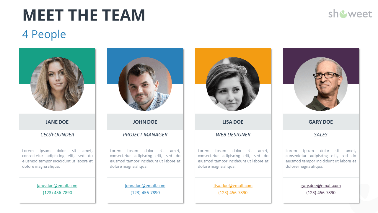Meet The Team Free Powerpoint Template Printable Templates