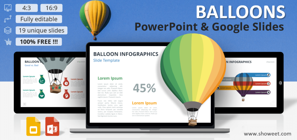Balloon Infographics for PowerPoint and Google Slides - Showeet.com