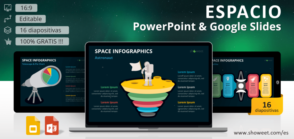 Espacio - Plantillas de Infografía para PowerPoint y Google Slides