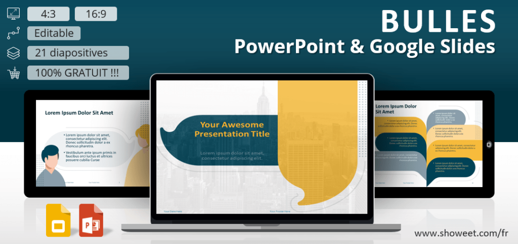 Modèles gratuits Google Slides et PowerPoint Infographie