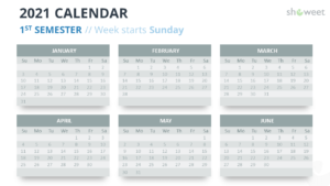 2021 Calendar for PowerPoint and Google Slides - Showeet.com