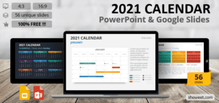 2021 Calendar for PowerPoint and Google Slides - Showeet.com