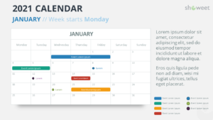 2021 Calendar for PowerPoint and Google Slides - Showeet.com