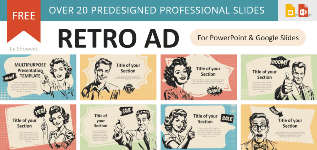 Retro Ad Template for PowerPoint and Google Slides - Showeet