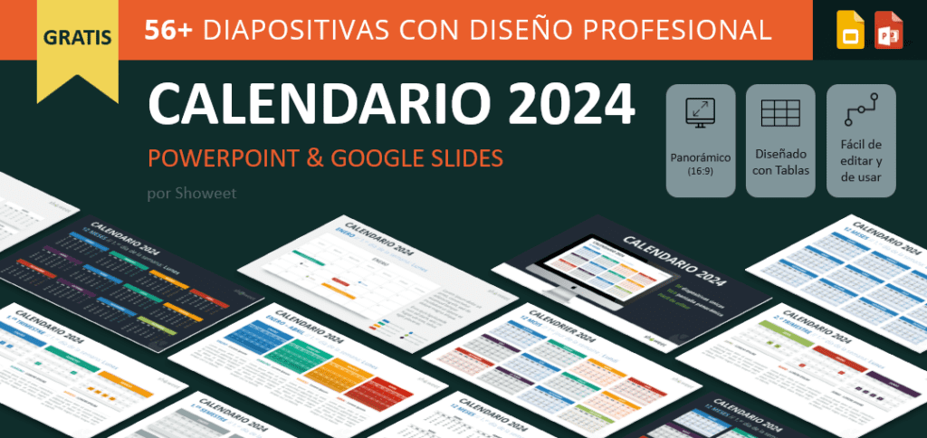 Plantillas gratis Calendario para Google Slides y PowerPoint