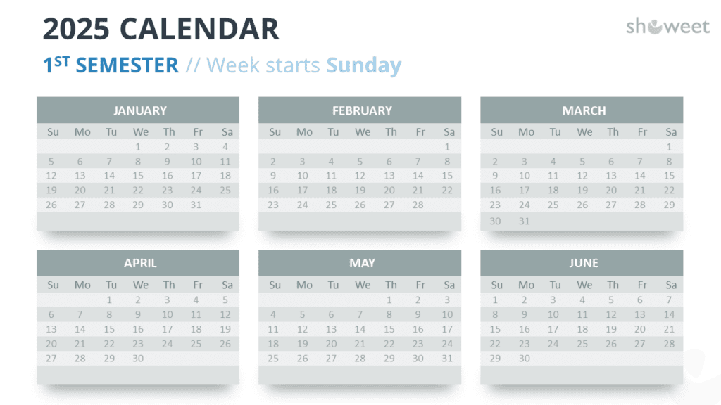 2025 Calendar Templates for PowerPoint & Google Slides