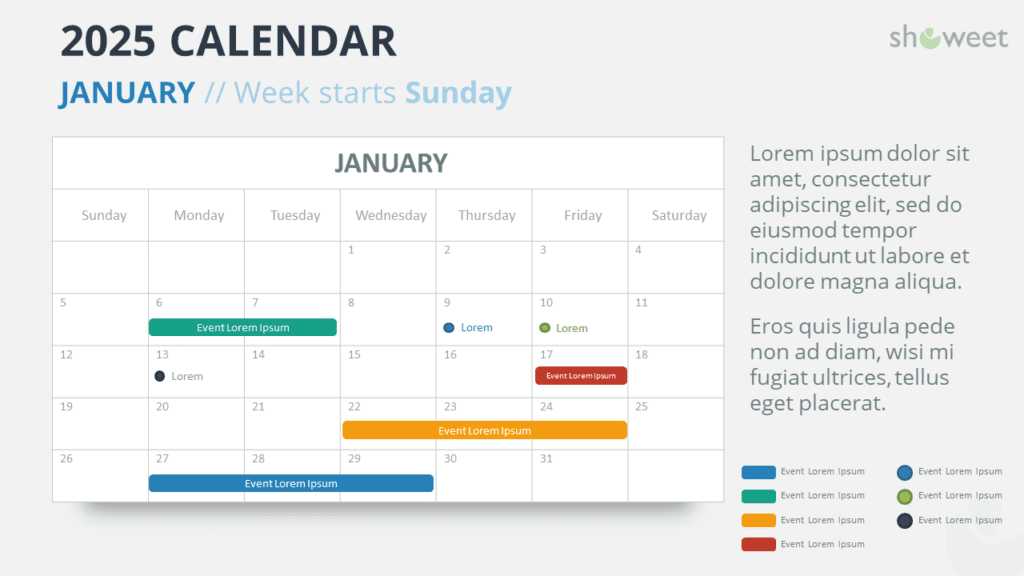 2025 Calendar Templates for PowerPoint & Google Slides