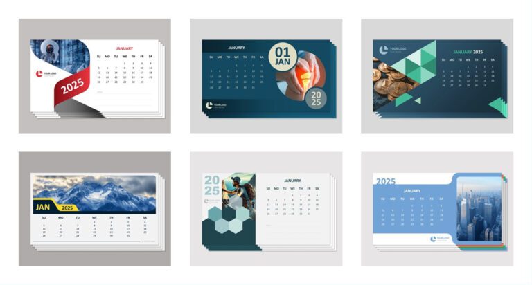 Calendrier 2025 pour PowerPoint et Google Slides